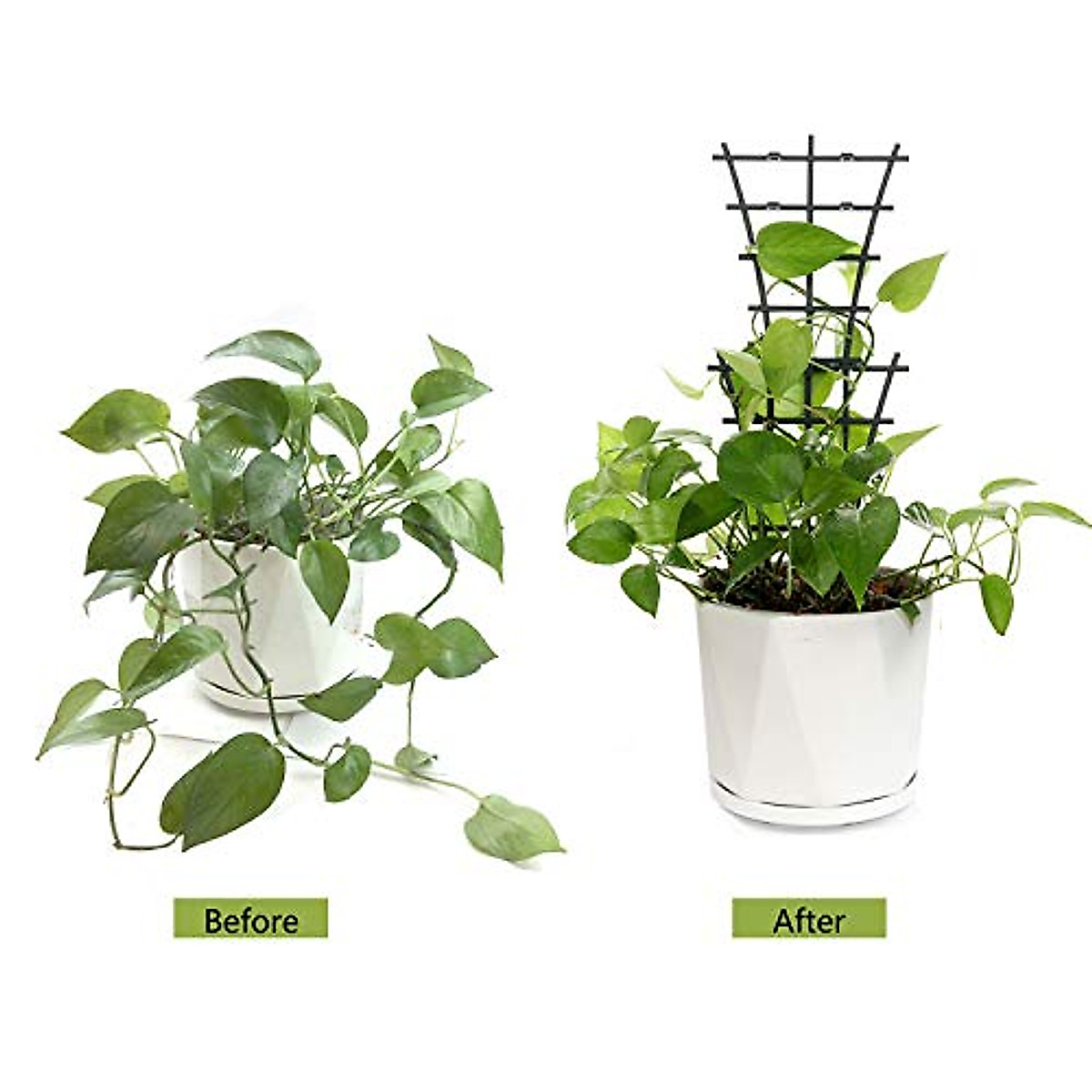 12 Pcs Garden DIY Mini Climbing Trellis Plastic Superimposed Potted Plant Support Garden Trellises for Potted Climbing Plants Vines