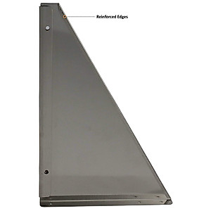 GSW Stainless Steel Reinforced Edge Wall Mount Microwave Oven Wall Shelf NSF Approved (18" W x 18" L x 12" H)
