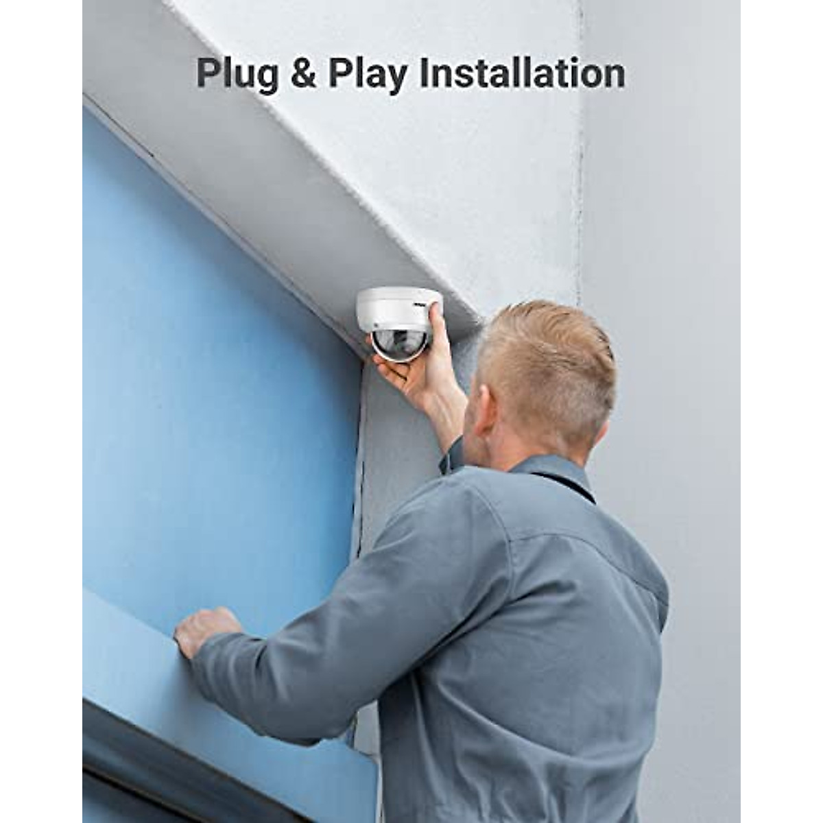 ANNKE C500 5MP PoE Security IP Dome Camera, Super HD H.265+ Night Vision, Remote Access Built-in Mic, Support 256 GB TF Card, IP67 Outdoor Weatherproof & IK10 Vandal-Proof