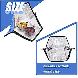 Premium Solar Oven, Portable Outdoor Solar Cooker & Camping Oven,Travel Emergency Tool,Reinforced & Foldable, Comes With Carry Bag -No Fire Or Electricity Required(Excluding Pots And Racks)
