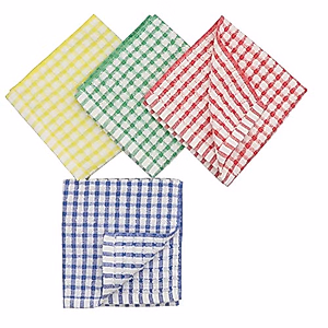 HFGBLG Cotton Terry Kitchen Dish Cloths, Soft Absorbent Tidy Kitchen Dish Towels (Mix Color, 11.8 Inch x 11.8 Inch)