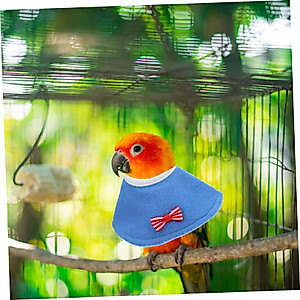 DOITOOL 6 Pcs Collar Bird Cone Parrot Accessories Puppy Healing Cone -Pecking Neck Ring Protective Neck Ring Pet Bird Supplies Parrot Neckband Cockatiel Small Dog Felt Cloth Protector