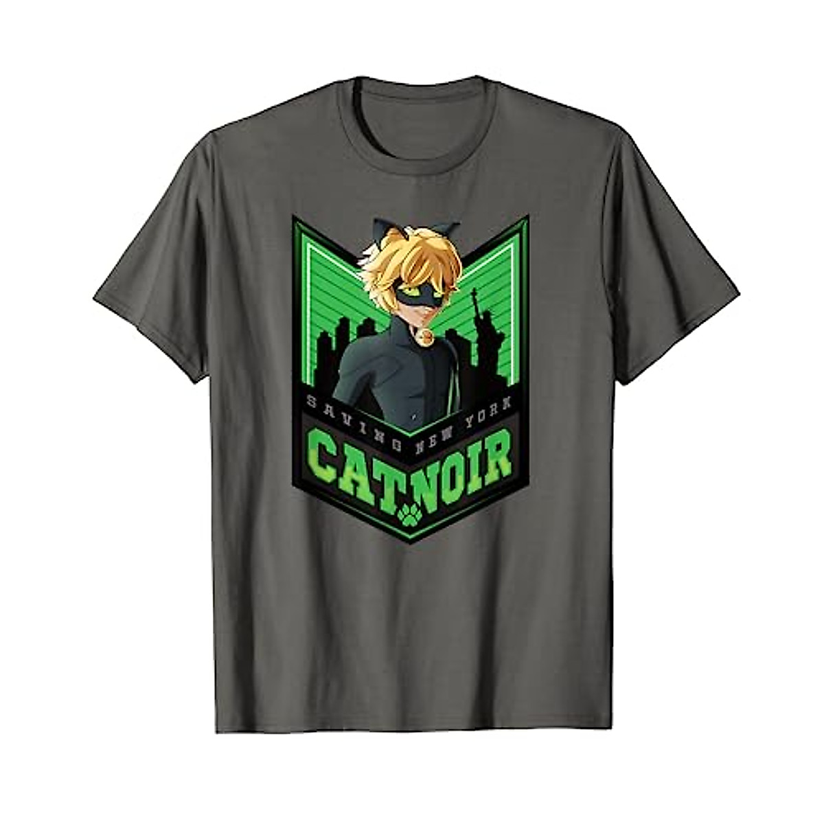 Miraculous Cat Noir New-York Badge T-Shirt