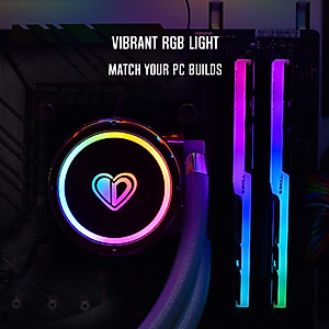 ID-COOLING PINKFLOW 240 CPU Water Cooler LGA1700 Compatible 5V ARGB AIO Cooler 240mm CPU Liquid Cooler 2X120mm RGB Fan, Intel 1700/115X/1200, AMD AM5/AM4