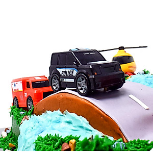 Sunny Days Entertainment Micro Mini City Vehicles – Rescue Toy Car and Truck Set for Kids | Firetruck Helicopter Police Ambulance | Free Wheeling with Moving Parts – Maxx Action