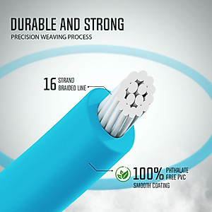 Piscifun Sword Fly Fishing Line with Welded Loop, Weight Forward Floating Fly Line, WF5wt, 100FT, Sky Blue