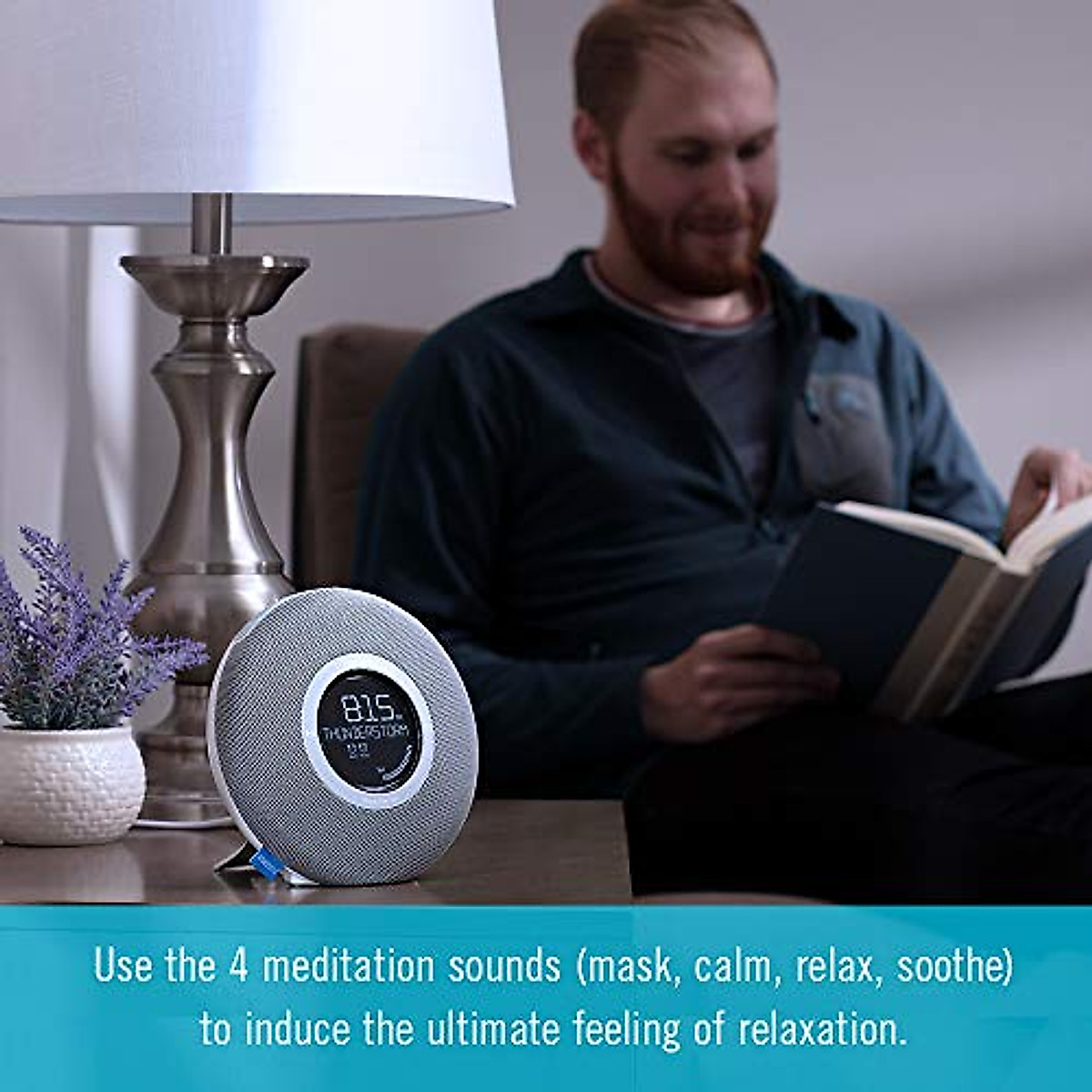 HoMedics® Deep Sleep Revitalize Sleep Sound Alarm Clock 9 Programs, 4 White Noises, 10 Sounds Incl. Nature/Meditation, Volume Control, Auto-Off Timer