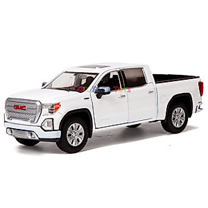 Motor Max 2019 GMC Sierra 1500 Denali Crew Cab Pickup Truck, White 79362WH - 1/27 Scale Diecast Model Toy Car,79362WH-White