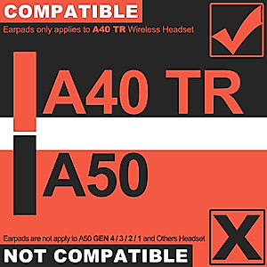 A40 TR Ear Cushions - Velour Earpads Compatible with Astro Gaming A40 TR Wireless Headset - a40 tr Replacement parts/a40 Accessories/Headband/Microphone Foam