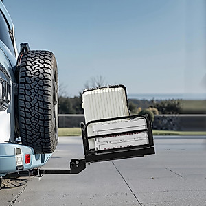 VEVOR 60x24x14 in Hitch Cargo Carrier, 400lbs Capacity Folding Trailer Hitch Mount Cargo Basket, Steel Luggage Carrier Rack Fits 2" Hitch Receiver for SUV Pickup Truck