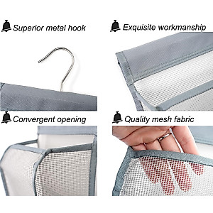 ALYER Hanging Mesh Shower Caddy Organizer Bathroom Storage Bag with Hooks for College Dorm, Gym, Swimming,RV and Travel,White