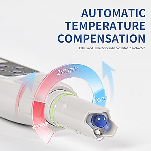 LACHOI pH Meter with ATC Digital PH Tester Pen with Backlight 0.01 High Accuracy Waterproof pH Tester Kit PH Pen Meter Temp/Water Tester for Hydroponics，Aquarium，Pool，Soil