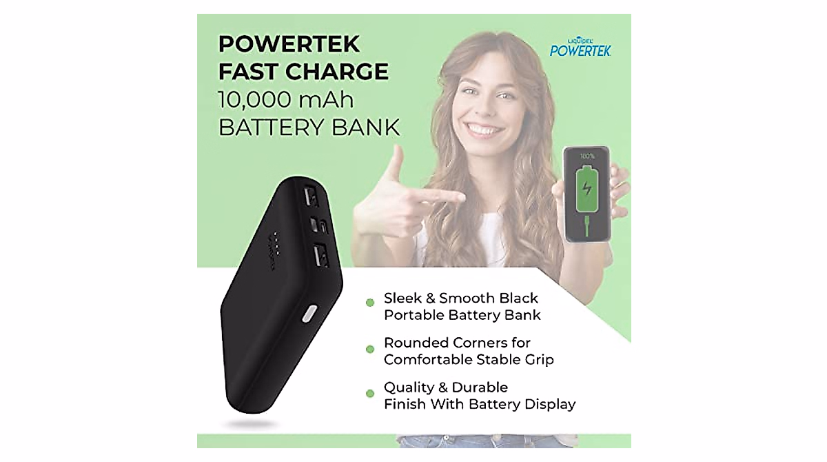 LIQUIPEL Powertek Power Bank, Compact Portable Phone Charger, Battery ...