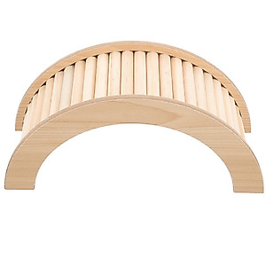 POPETPOP Toy Guinea Pig Rabbit Ramp Hamster Ladder Chinchilla Cage Landscaping Bridge Chicken Coop Ramp Hamster Cage Ladders Hamster Wood Bridge Hamster Bridge Training Ladder Wooden Pet