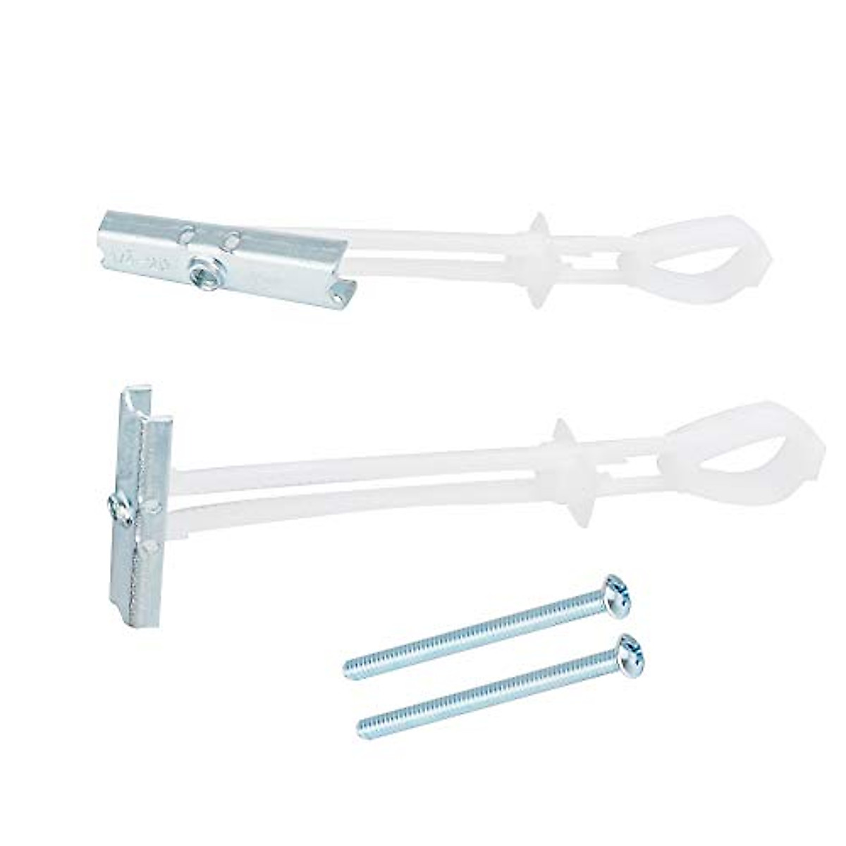 HOME MASTER HARDWARE Toggle Anchors 50 Pack, Zinc-Plated Steel Channel, 1/4 in Drywall Anchor with Bolt, 3/8" to 2-1/2" Grip Range, for 1/4"-20 UNC Fastener Size
