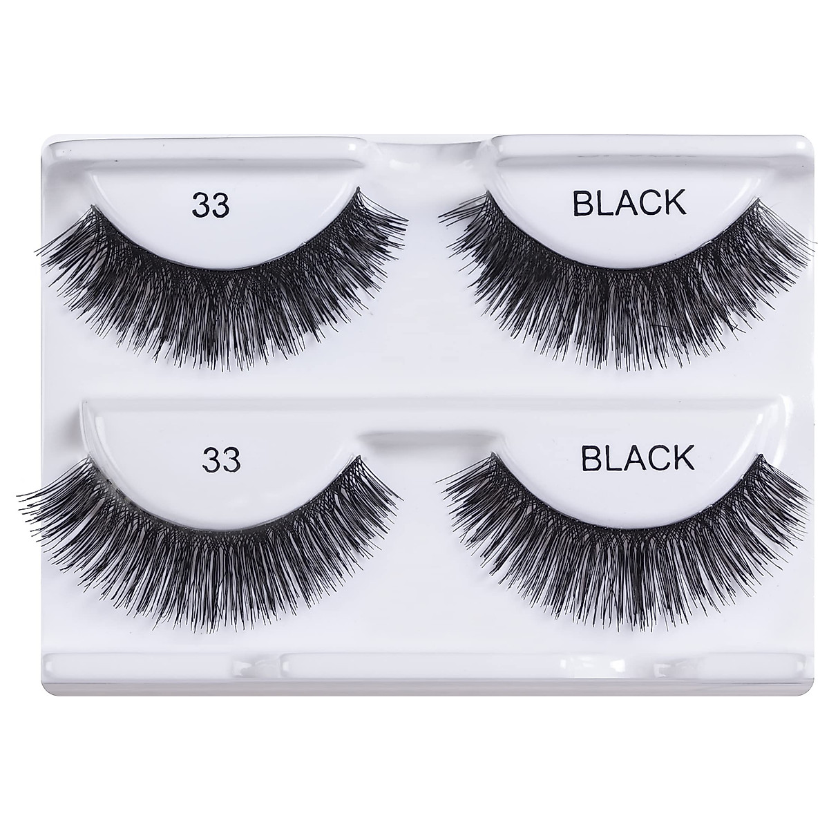 Andrea False Eyelashes Strip Lash Twin Packs, Two of a Kind 33 (Pack of 2)