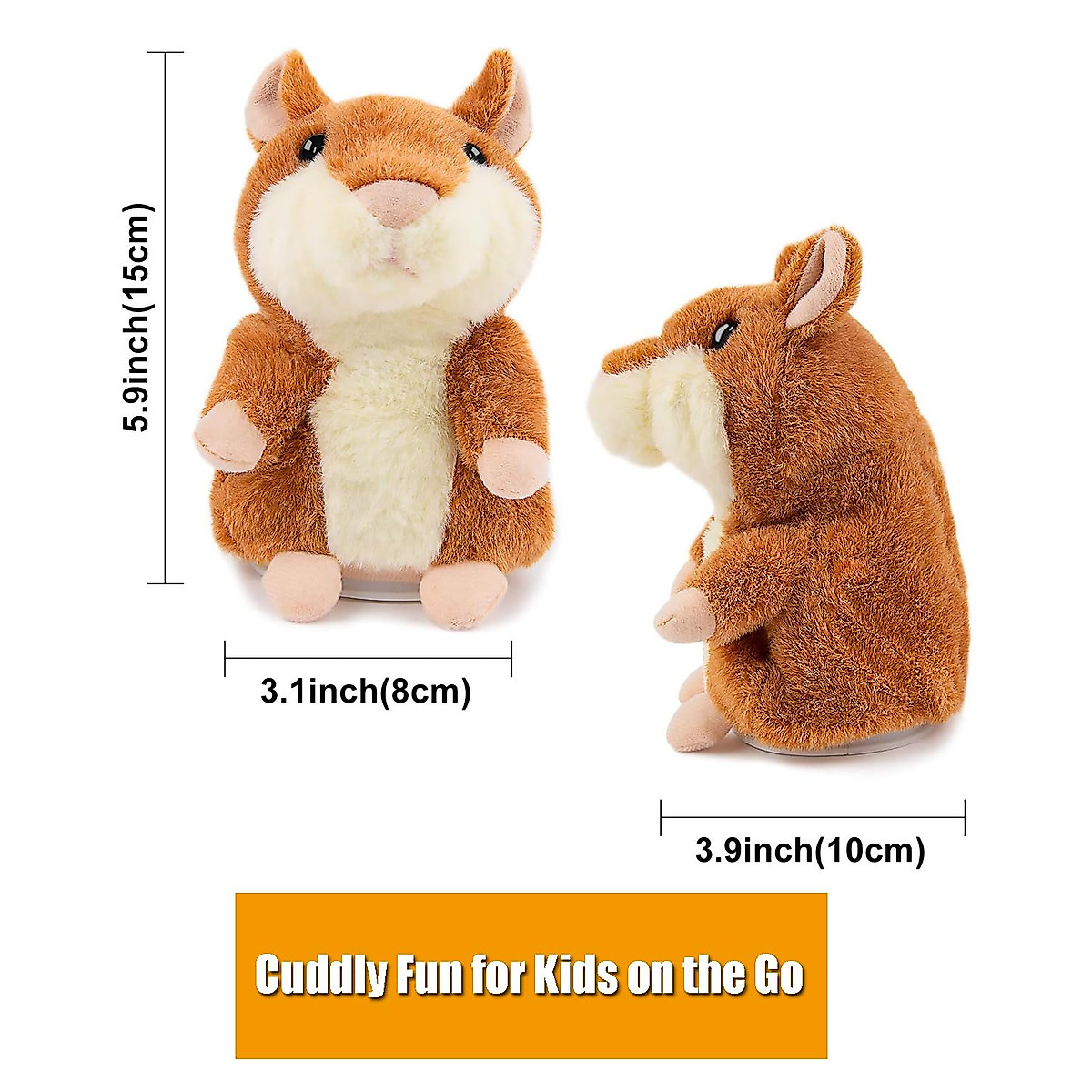 Ayeboovi Toddler Toys Talking Hamster Repeats What You Say Baby Toys Interactive Fun Toys Birthday Gift for Kids Stocking Stuffers for 3 4 5+ Year Old Girls Boys