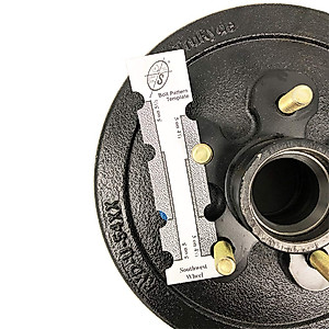 Southwest Wheel 3,500 lbs. Trailer Axle Self Adjusting Electric Brake Kit 5-4.5" Bolt Circle