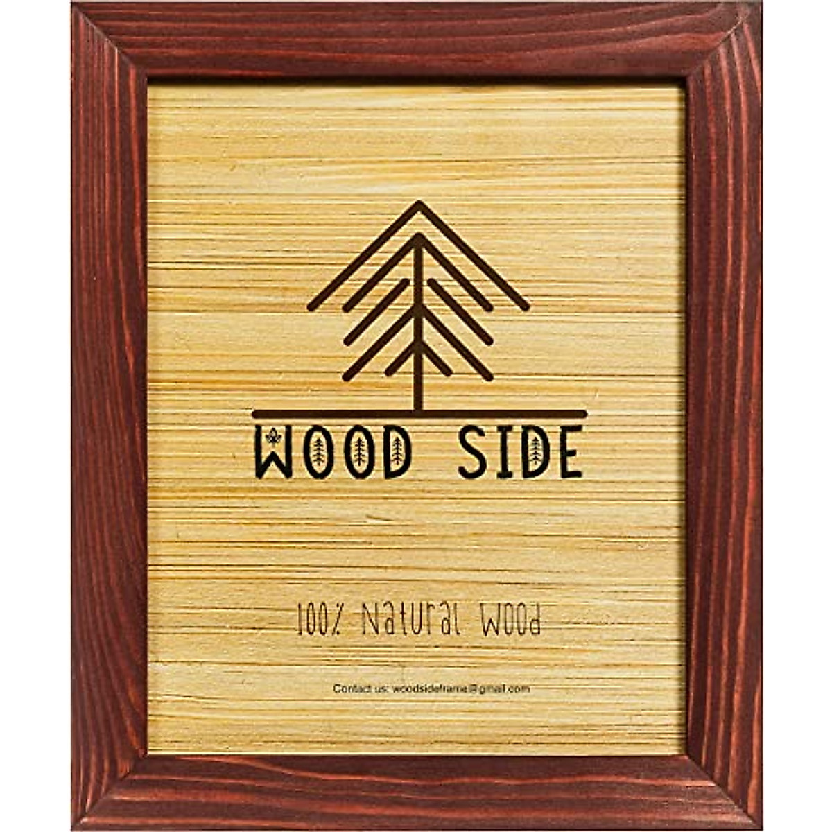 Rustic Wooden Picture Frames 8x10 - Cherry - Set of 2 - Natural Eco Solid Wood and High Definition Real Glass for Wall Hanging and Tabletop Photo Frame