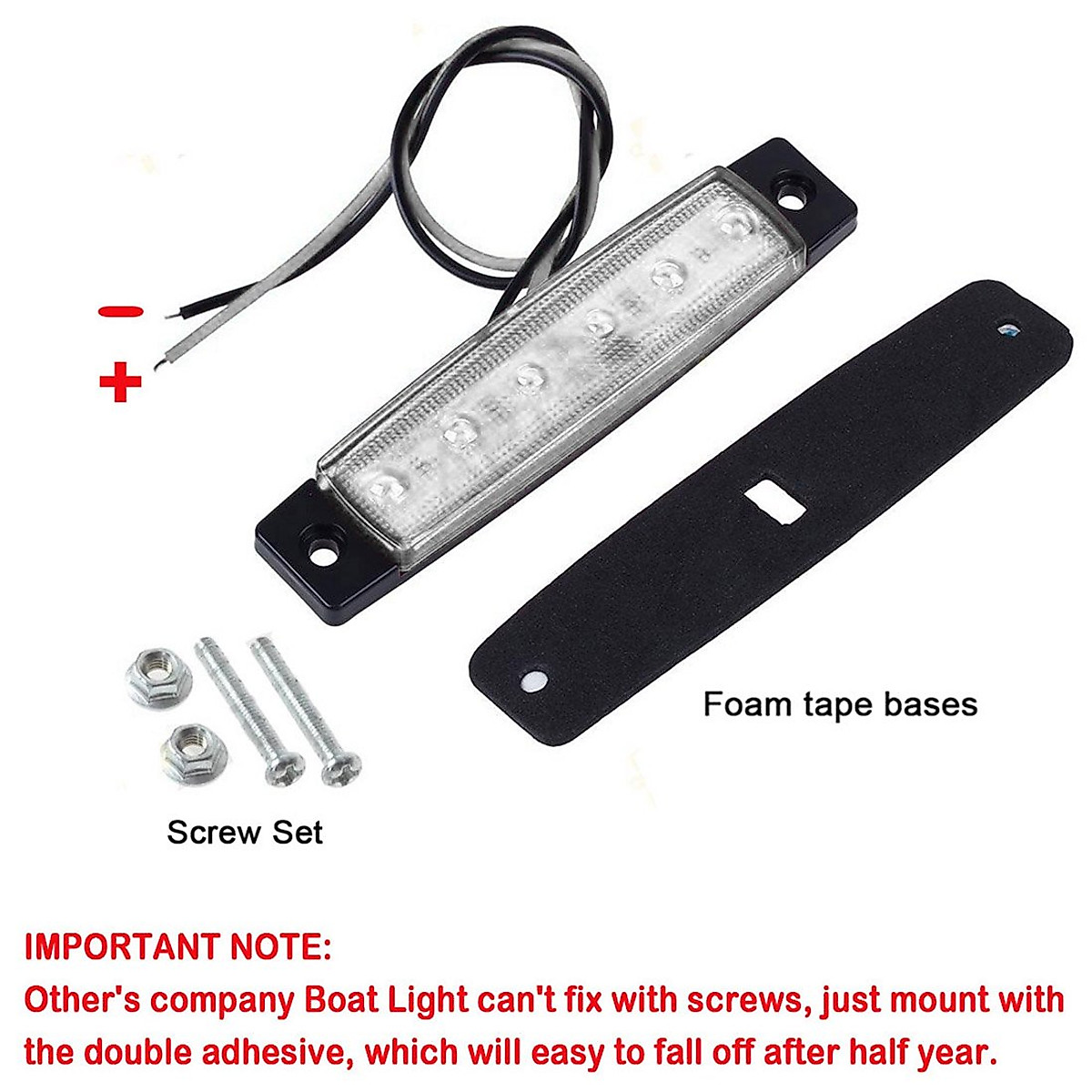 Shangyuan Marine Boat Lights, Utility Led Interior Lights For Boat Deck Courtesy Transom Cockpit Light, 12v Waterproof Marine Lighs For Yacht Fishing Pontoon Boat Sailboat Kayak Bass Boat, White, 4PCS