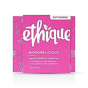 Ethique Wonderlicious Gift Pack for Oily to Balanced Hair - Shampoo & Conditioner Bundle - Plastic-Free, Vegan, Cruelty-Free, Eco-Friendly, 6 oz (Pack of 1)