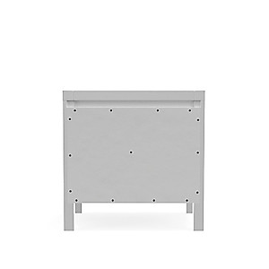Alpine Furniture Carmel 2 Drawer Nightstand, White