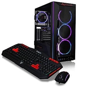 CLX Set Gaming Desktop - Liquid Cooled AMD Ryzen 7 5800X 3.8GHz 8-Core Processor, 32GB DDR4 Memory, GeForce RTX 3060 12GB GDDR6 Graphics, 500GB SSD, 4TB HDD, WiFi, Windows 11 Home 64-bit,Black