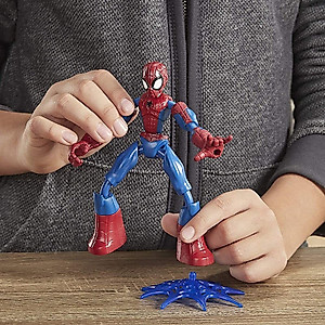 Spider-Man Marvel Bend and Flex Action Figure, 6-inch Flexible Toy, Includes Web Accessory, Ages 4 and Up