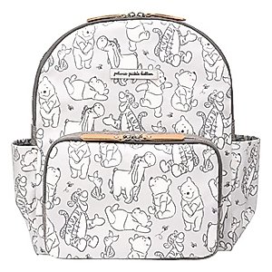 Petunia Pickle Bottom District Diaper Bag Backpack for On-The-Go Parents, Stylish, Spacious & Secure, Lightweight & Easy to Clean, Perfect for Everyday Use or Travel (Disney's Playful Pooh)