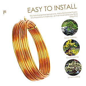 YARNOW 4pcs Practical Model Gardening Starter Brown Wire Golden Craft Climbing Making Holding Aluminum Sculpting Modelling Training Mm Plant Garden Bonsai Bike Tree Fence Wires Skeleton