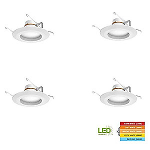 Commercial Electric SG_B07J23DL2S_US NS01aA11FR1-259 LED Retrofit, 4 Pack, Color Changing with Switch