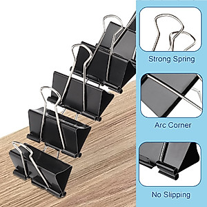 40 Pcs Extra Large Binder Clips 2 Inch for Office