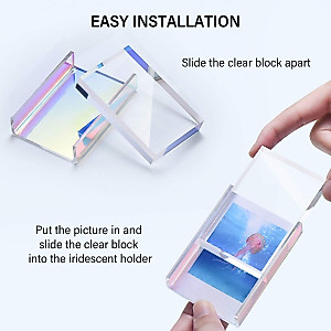 Instax Mini Photo Frames 2x3, Polaroid Picture Frame, Iridescent Acrylic Picture Frames for Desktop & Tabletop, Mini Instant Photo Frames for Fujifilm & Polaroid Film (3 Pack)Polaroid Frame for Photos