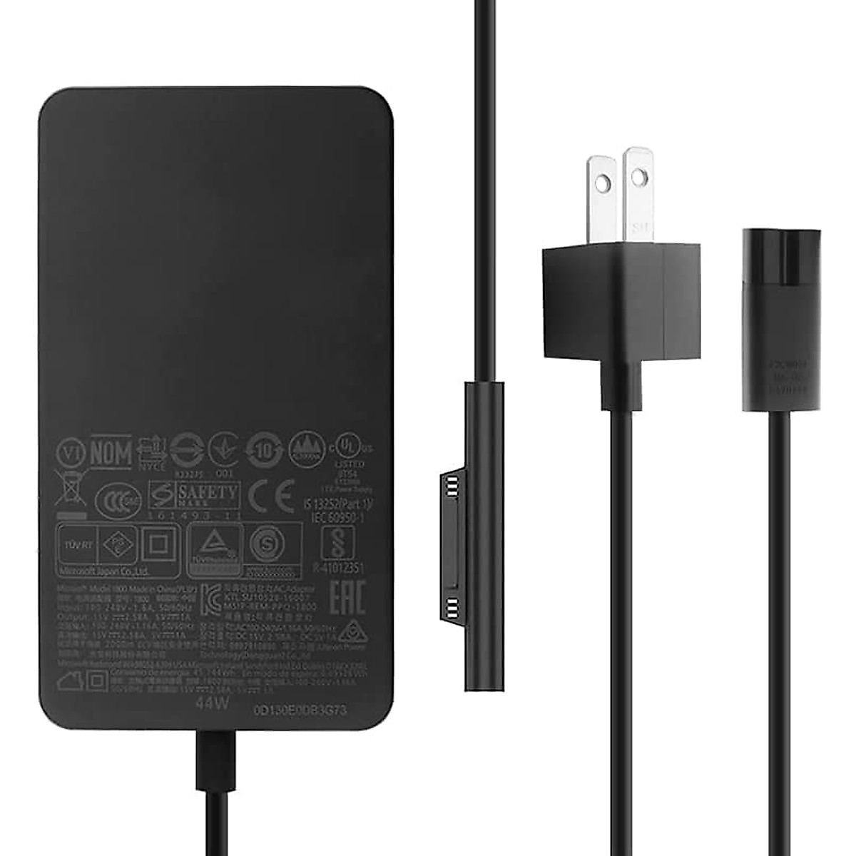 Original Pro Charger 44W 15V 2.58A Power Supply Compatible for Microsoft Surface Pro 6 Pro 5 Fits Model 1796 1800 Power Cord with 5V 1A USB Charging Port