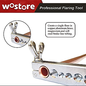 Wostore Flaring Tool Set Tubing Pipe 7 Dies of 3/16-5/8 Inch kit in HVAC for plumbing Copper