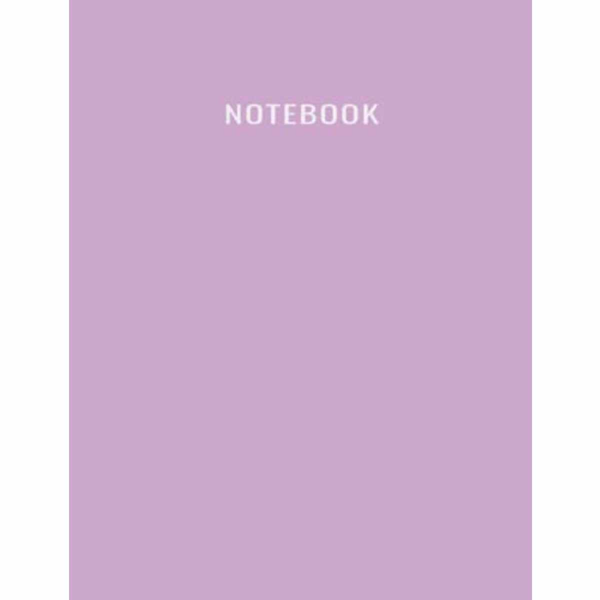 Notebook: Unlined/Plain Notebook - Large (8.5 x 11 inches) - 100 Pages - Lilac Cover