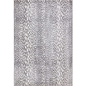 Abani Area Rug - 5x8 - Antelope Collection - Indoor Use - Grey & Cream Animal Print - Medium Pile-Turkish Made-Stain & Shed Resistant Livingroom Bedroom Kitchen Office-Safe for Kids & Pets-Soft Feel