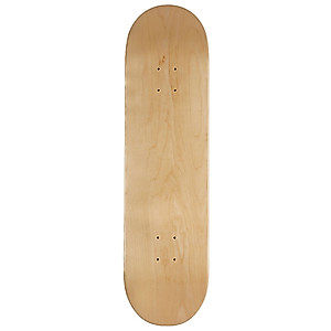 Blank Maple 7 Ply Resin Skateboard Deck - 7.75" With Bones Speed Cream, CCS Grip, Skate Tool, and 1" Hardware