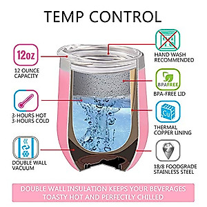 AOZITA Teacher Appreciation Gifts For Women Wine Tumbler - It Takes a Big Heart to Help Shape Little Minds - Teacher Gifts from Student - Pink, 12 oz