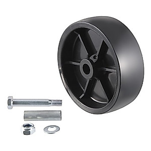 CURT 28912 6-Inch Replacement Boat Trailer Jack Wheel, BLACK PLASTIC