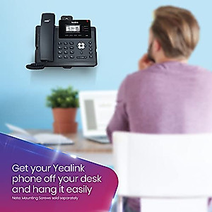 Yealink Wall Mount Bracket for Yealink Phones T40P, T41P, T42G, T42S with Global Teck Microfiber Cloth