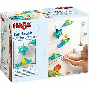 HABA Bathtub Ball Track - 6 Piece Play Set - Fosters Experimentation & Creativity for Ages 3 and Up