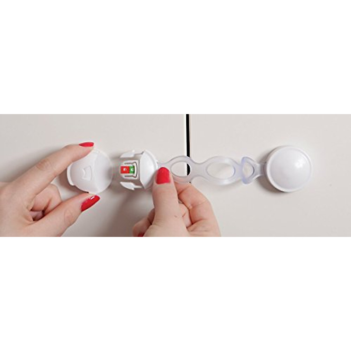 Dreambaby Ezy-Check Multi-Use Latch - Child Safety Locks for Cabinets, Fridge, & Cupboards - with Adhesive Backing - White (3 Pack)