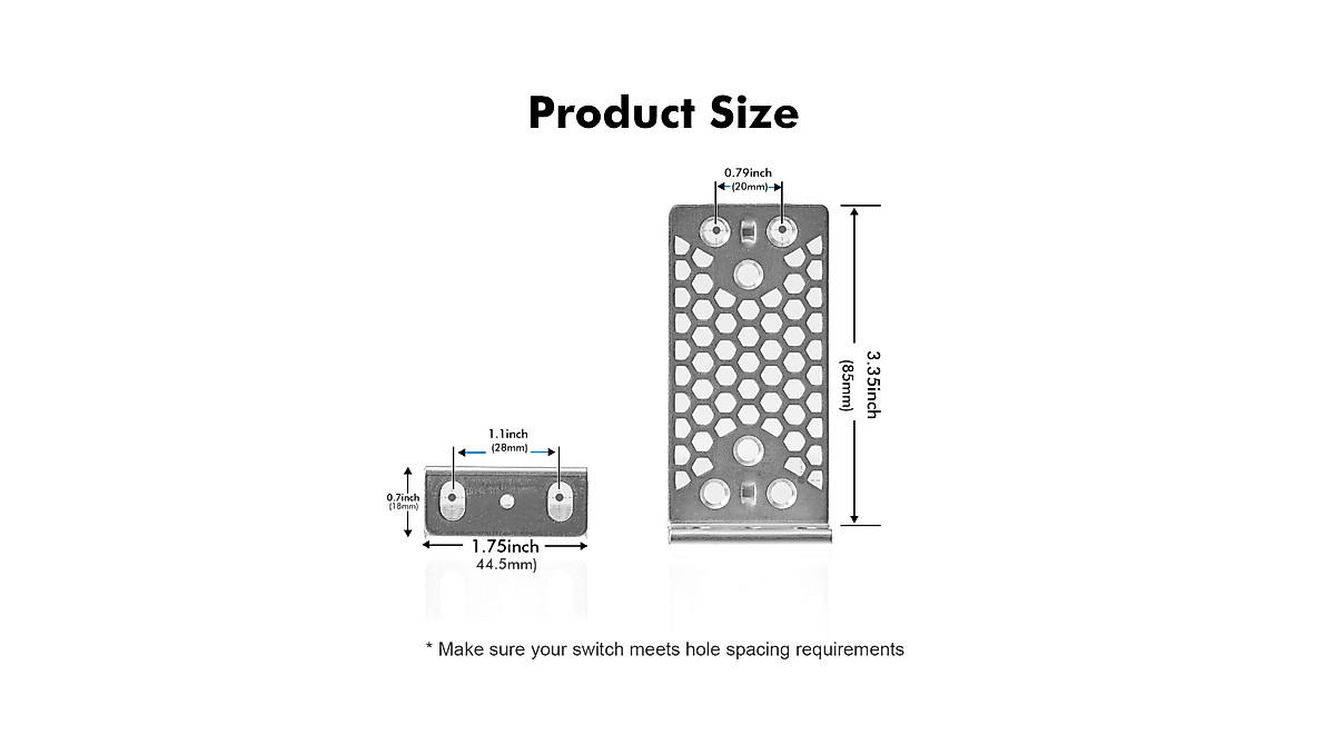 MokerLink Metal Rack Mount Ear for 17.3 inch Switches, Compatible for ...