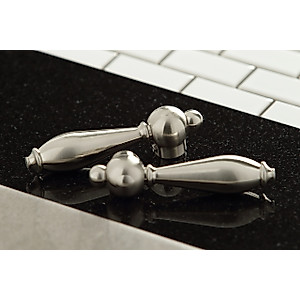 Kingston Brass KS3278ALBS Restoration Bridge Kitchen Faucet, 9-7/16 Inch in Spout Reach, Brushed Nickel