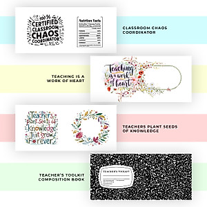 Hogg Personalized Composition Notebook Teacher's Toolkit - 40oz Traveler Tumbler With Handle, Appreciation Gifts for Women, Christmas Presents