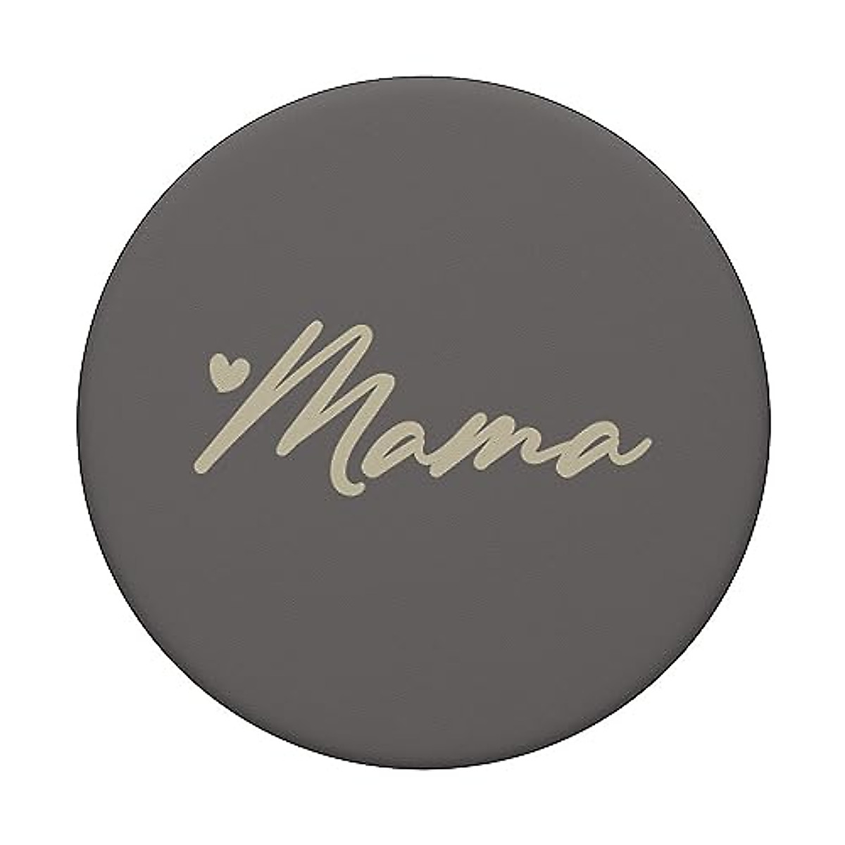 Beige Light Gray Heart Mama PopSockets Standard PopGrip