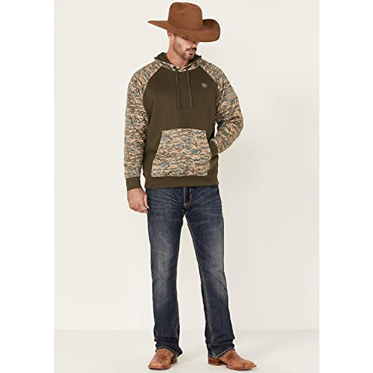 Ariat Male Patriot Hoodie Sage Camo X-Large