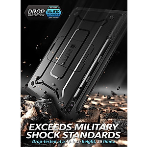 SUPCASE UB Pro Series Case for Galaxy Tab S6, with Built-in Screen Protector Full-Body Rugged Kickstand Protective Case for Galaxy Tab S6 10.5 Inch Model SM-T860/T865/T867 2019 Release (Black)