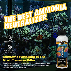Fritz Aquatics ACCR Water Conditioner Instantly Removes Toxic Ammonia/Chlorine & Chloramines for Fresh & Salt Water Aquariums (4-Ounce)